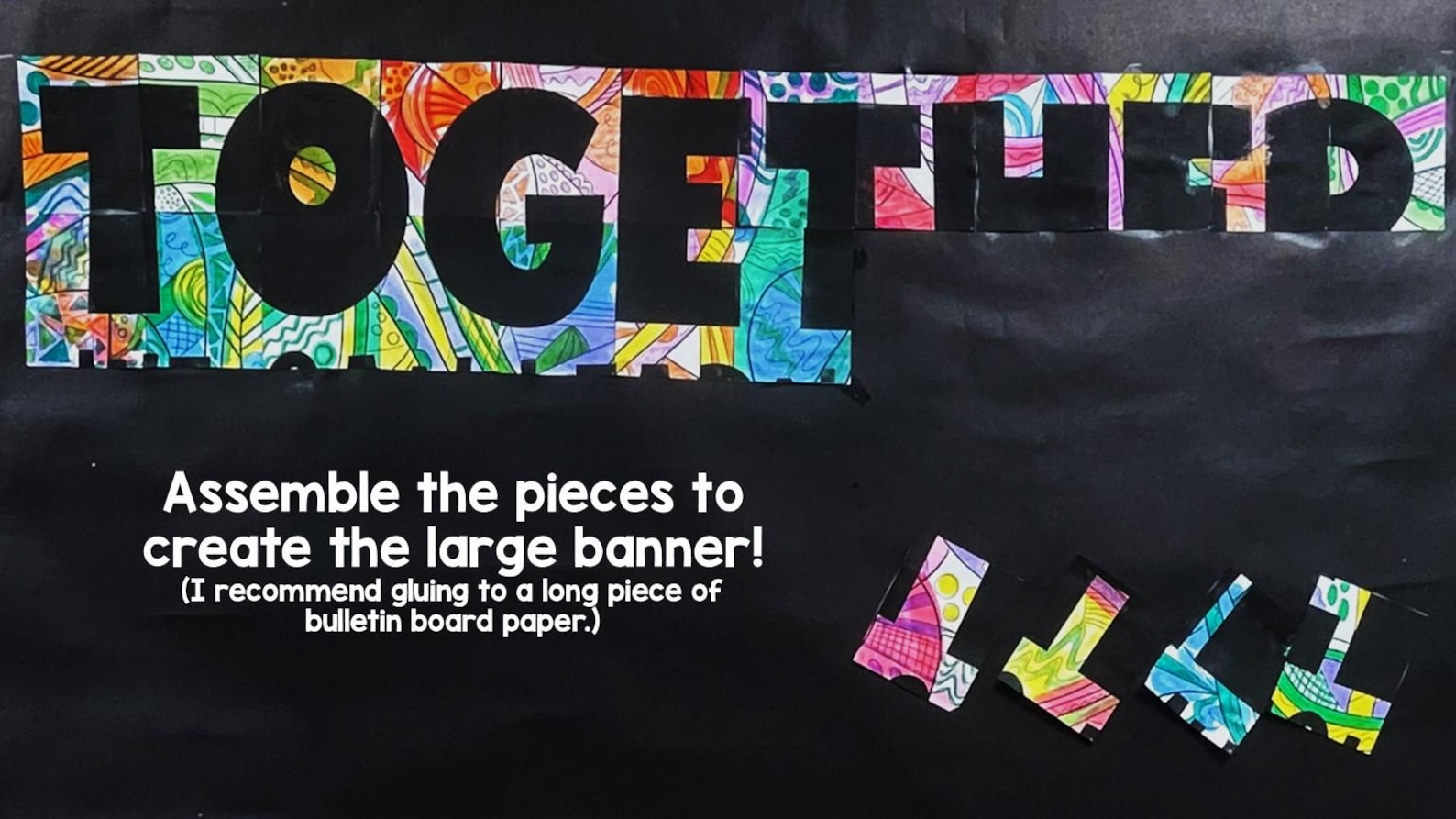 Team Building Collaborative Coloring Classroom Poster Together We Can ...