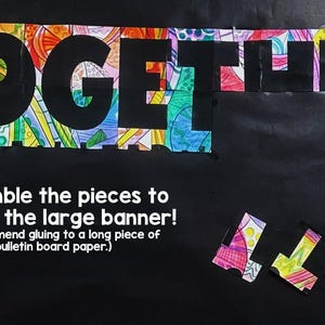 Team Building Collaborative Coloring Classroom Poster Together We Can ...