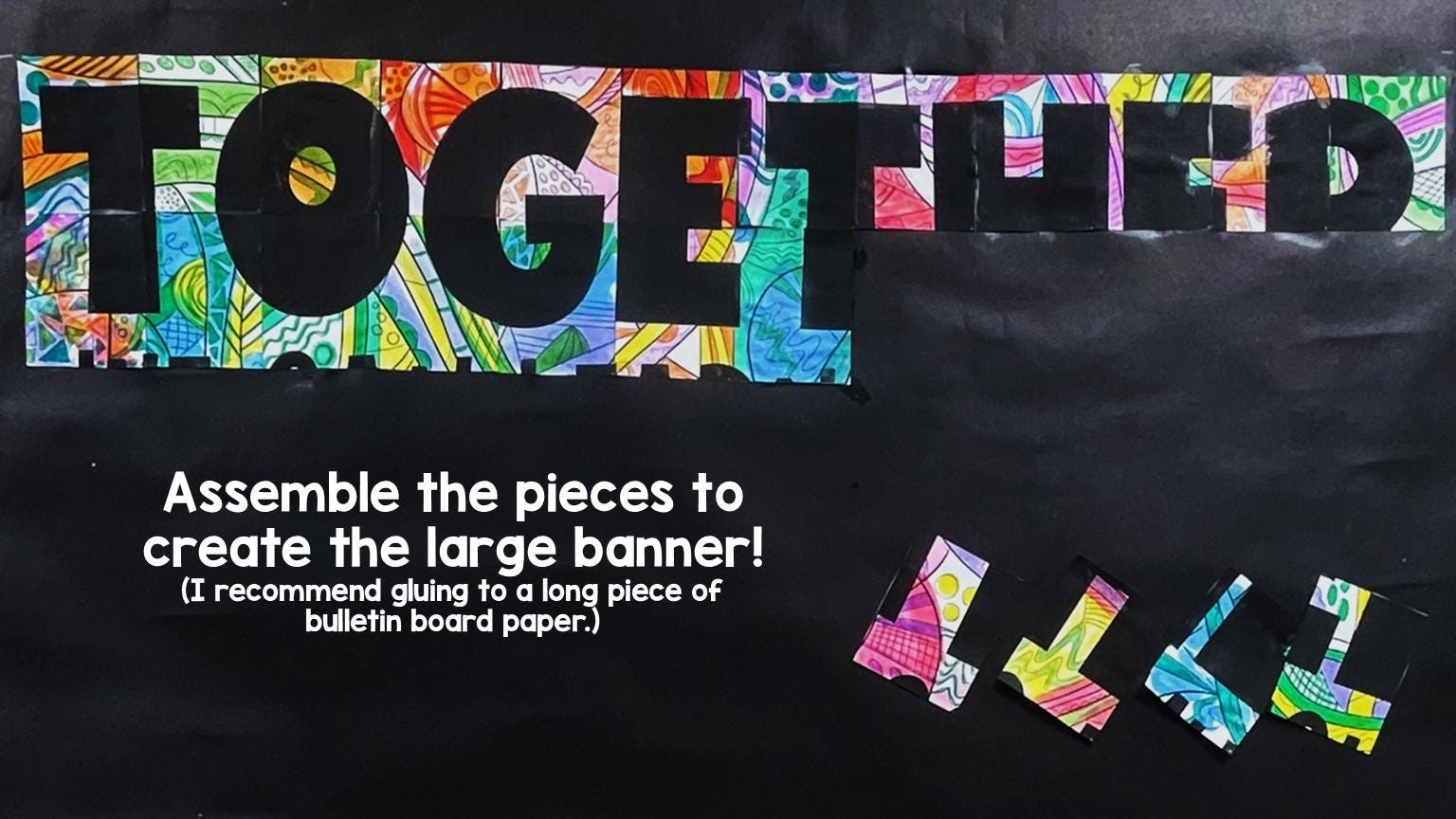 Team Building Collaborative Coloring Classroom Poster Together We Can ...