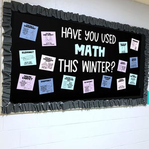 Winter Bulletin Board for Math - How We Use Math Every Day, Easy DIY ...