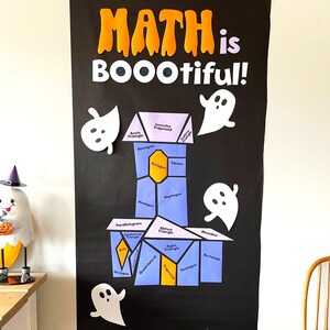 Halloween Math Classroom Door Decoration: Polygon Haunted House ...