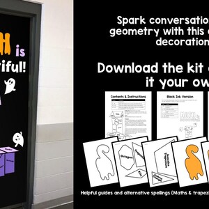 Halloween Math Classroom Door Decoration: Polygon Haunted House ...