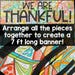 Thanksgiving Collaborative Coloring Banner | We Are Thankful Classroom ...