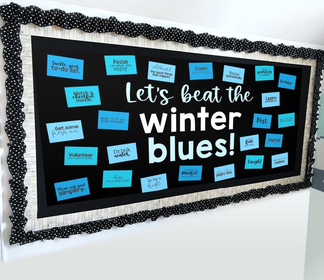 Winter Bulletin Board Kit for Elementary, Middle, or High School Social ...