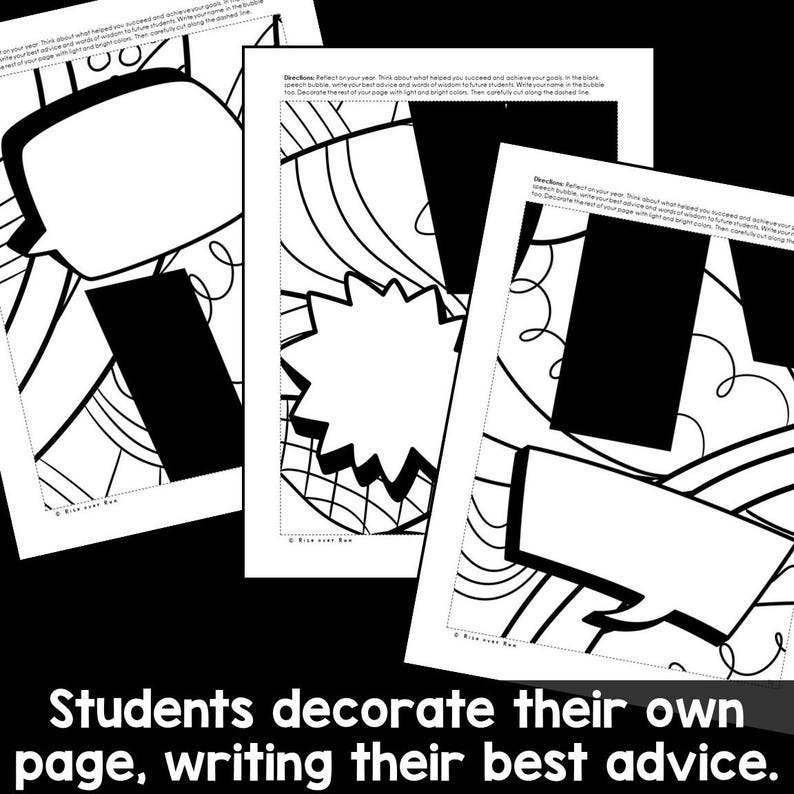 End of the School Year Classroom Banner Collaborative Coloring Sign for ...