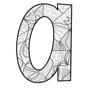 Printable Doodle Coloring Pages With Alphabet Letters and Numbers for ...