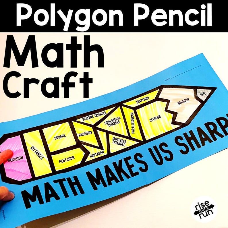 Back to School Math Craft for Elementary and Middle School for First ...