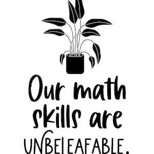 Math Classroom Posters Decorations Plant Theme With Puns for Bulletin ...