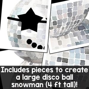 Disco Ball Snowman Winter Classroom Door Decor | It's the Season to ...