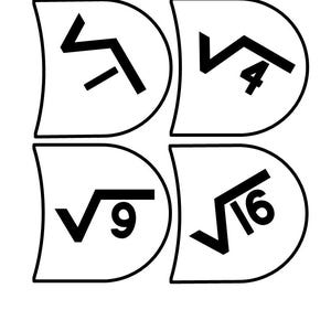 Classroom Clock Petals With Square Roots, Easy DIY Print and Cut Pieces ...