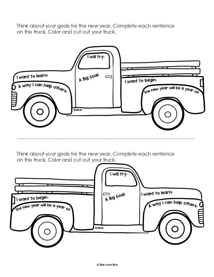 New Years 2026 Bulletin Board Kit With Letters and Trucks | Digital ...