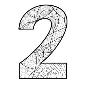 Printable Doodle Coloring Pages With Alphabet Letters and Numbers for ...