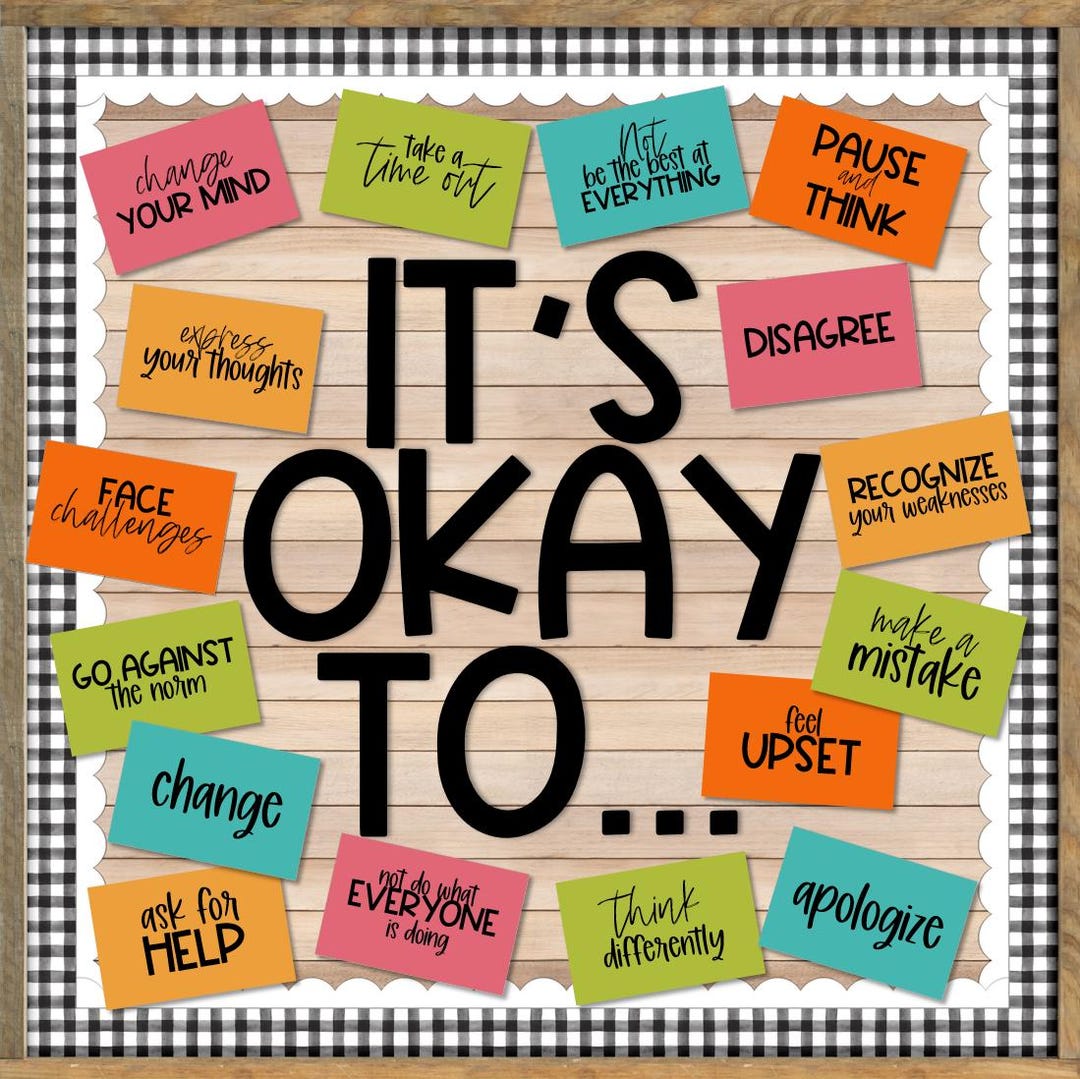 Social Emotional Learning Bulletin Board Kit for School, It's Okay To ...