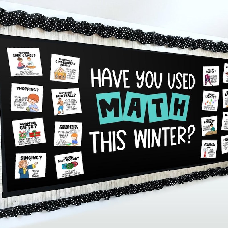 Winter Bulletin Board for Math - Etsy