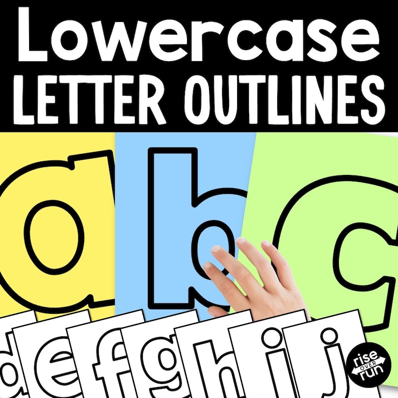 Lowercase Alphabet Letters and Numbers Outlines to Download and Print ...