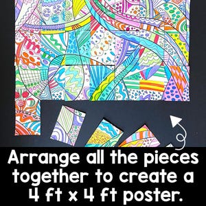 Collaborative Coloring Pages Sign Project for Kids and Students Without ...