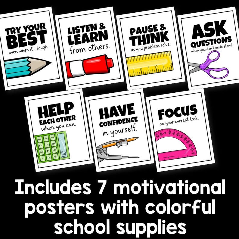 Math Classroom Posters for Middle School Math Classroom Decor With ...
