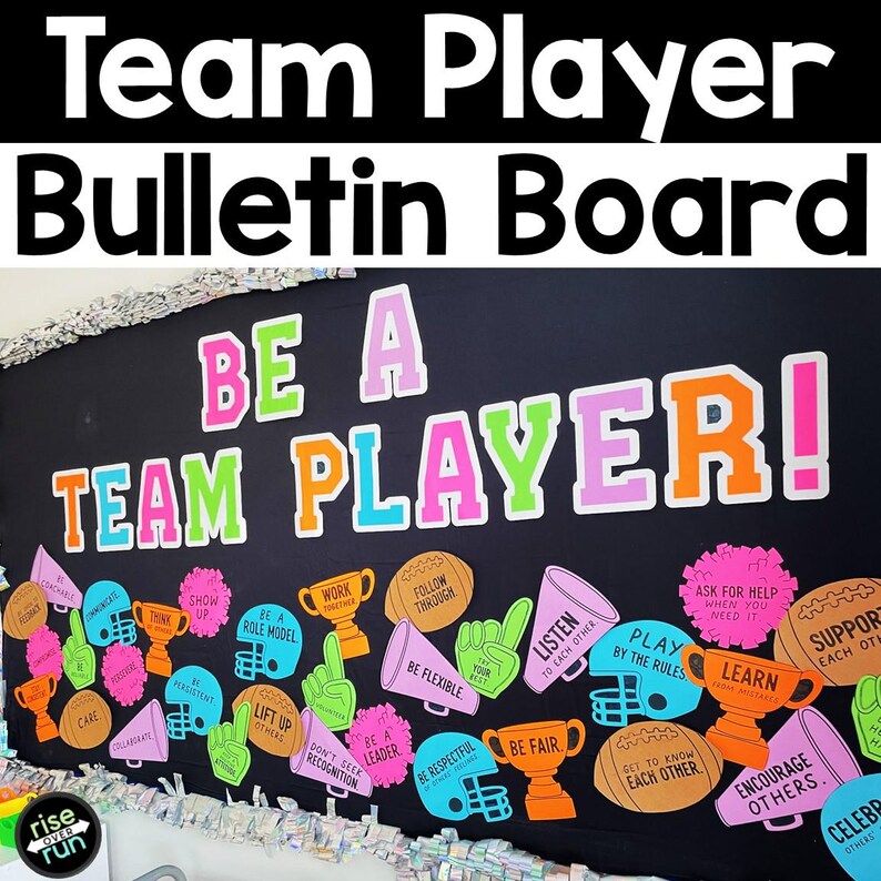 Football Bulletin Board Kit for Fall With Ways to Be a Team Player ...