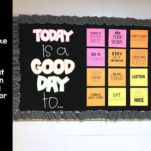 Motivational Bulletin Board Kit for School Hallway, Today is a Good Day ...