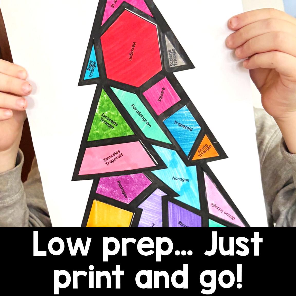 Christmas Math Craft for Elementary and Middle School Geometree ...