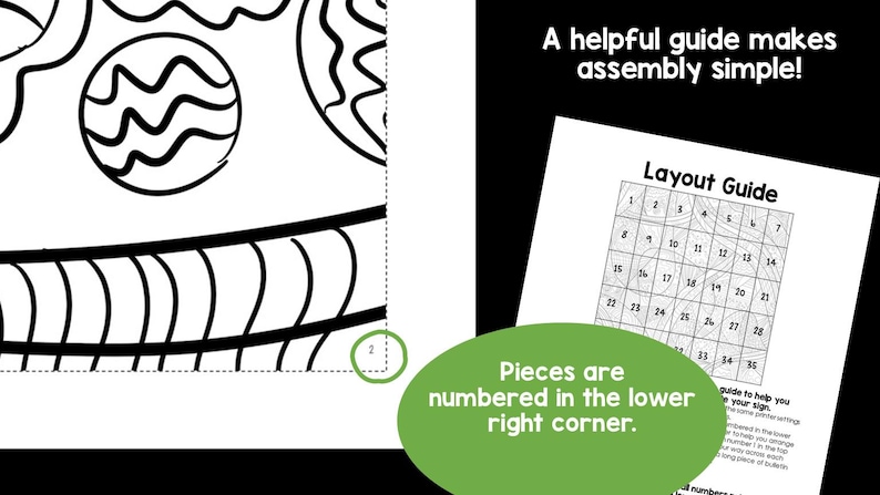 Collaborative Coloring Pages Sign Project for Kids and Students Without ...