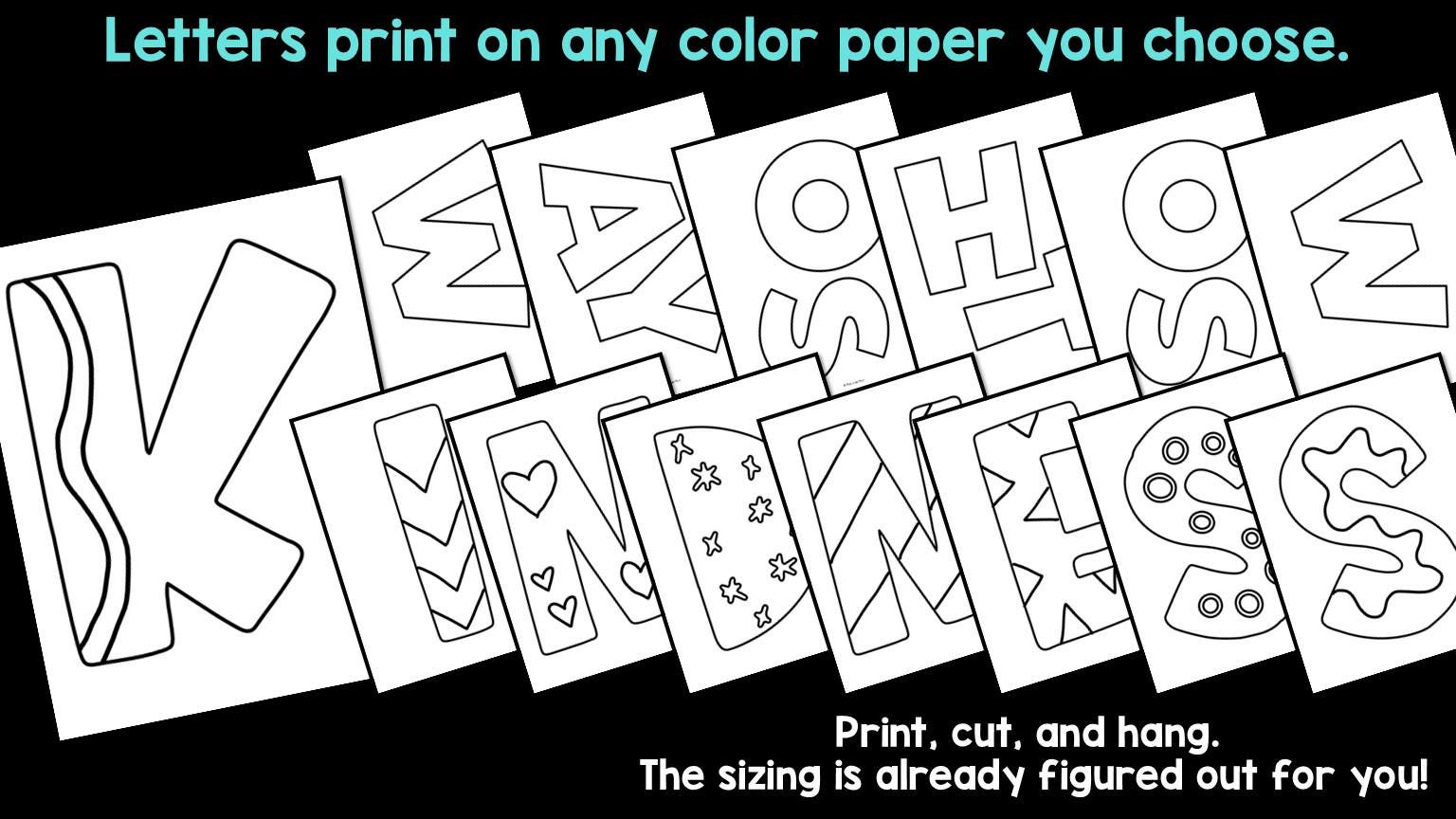 Kindness Bulletin Board Printable Kit With Ways to Show Kindness ...