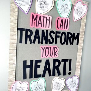 Valentine's Day Bulletin Board Kit Classroom Door Decor for Math ...