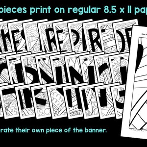 Growth Mindset Classroom Banner Collaborative Coloring Sign for Team ...