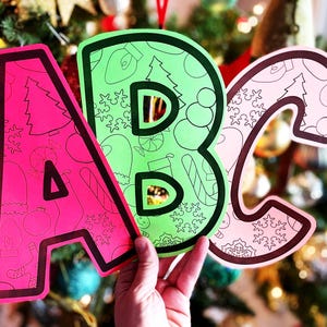 Christmas Printable Bulletin Board Alphabet Letters, Numbers With ...