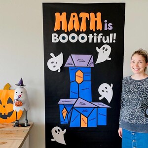 Halloween Math Classroom Door Design Decoration to Print and Hang, Math ...