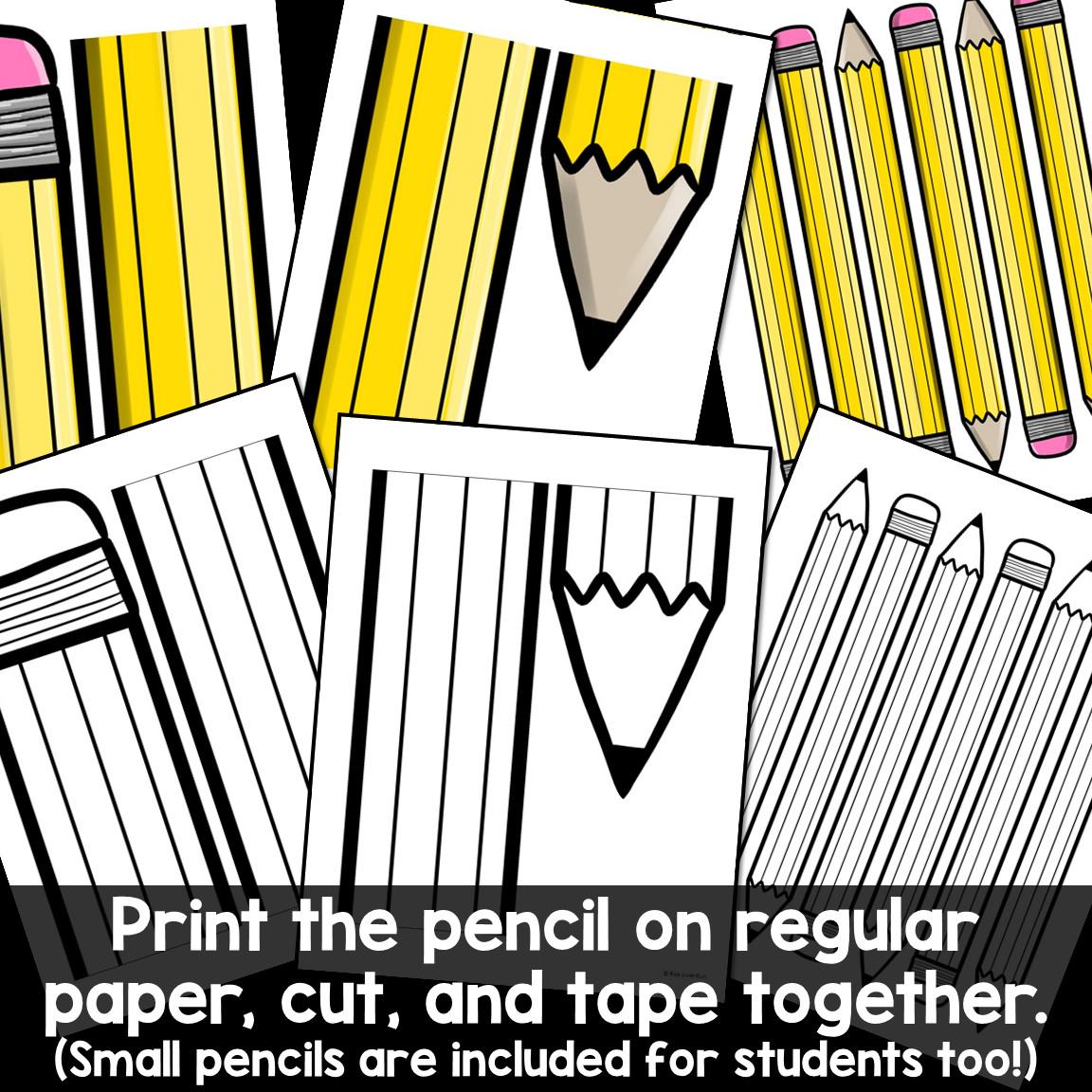 Back to School Bulletin Board Kit With Pencil, Easy DIY Print and Cut ...