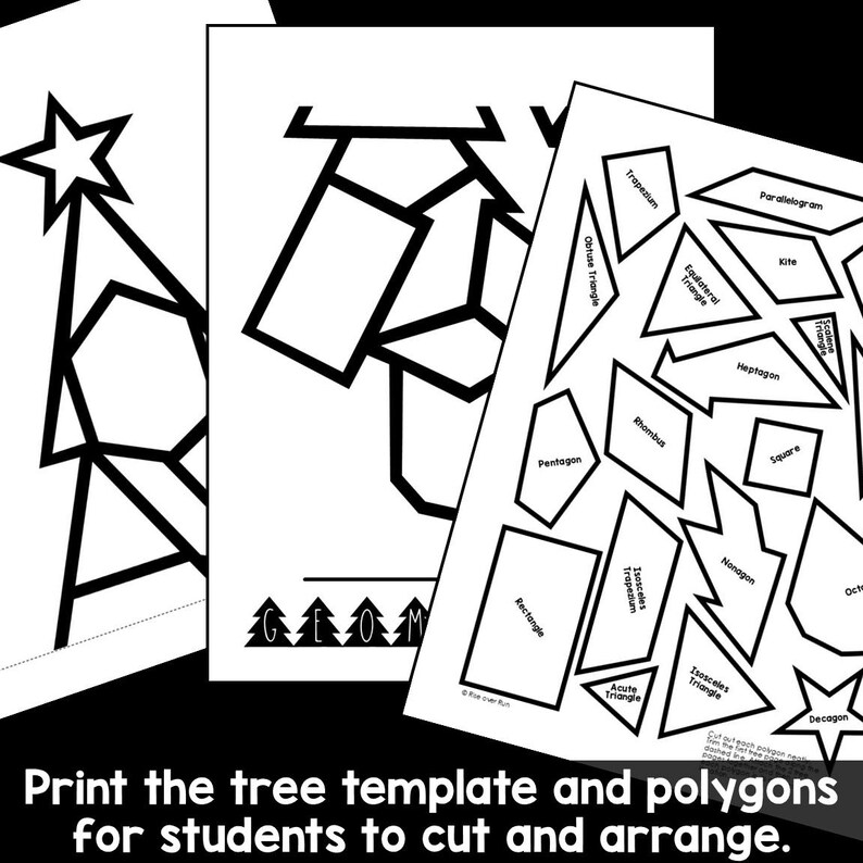 Christmas Math Craft for Elementary and Middle School Geometree ...