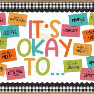 Social Emotional Learning Bulletin Board Kit for School, It's Okay To ...