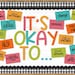 Social Emotional Learning Bulletin Board Kit for School, It's Okay To ...