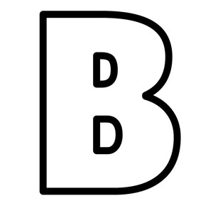 Bulletin Board Large Alphabet Letters and Numbers in Bold Black Outline ...