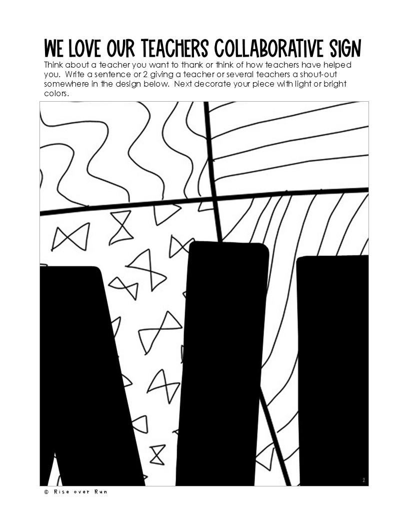 Teacher Appreciation Week Printable Coloring Pages Project ...