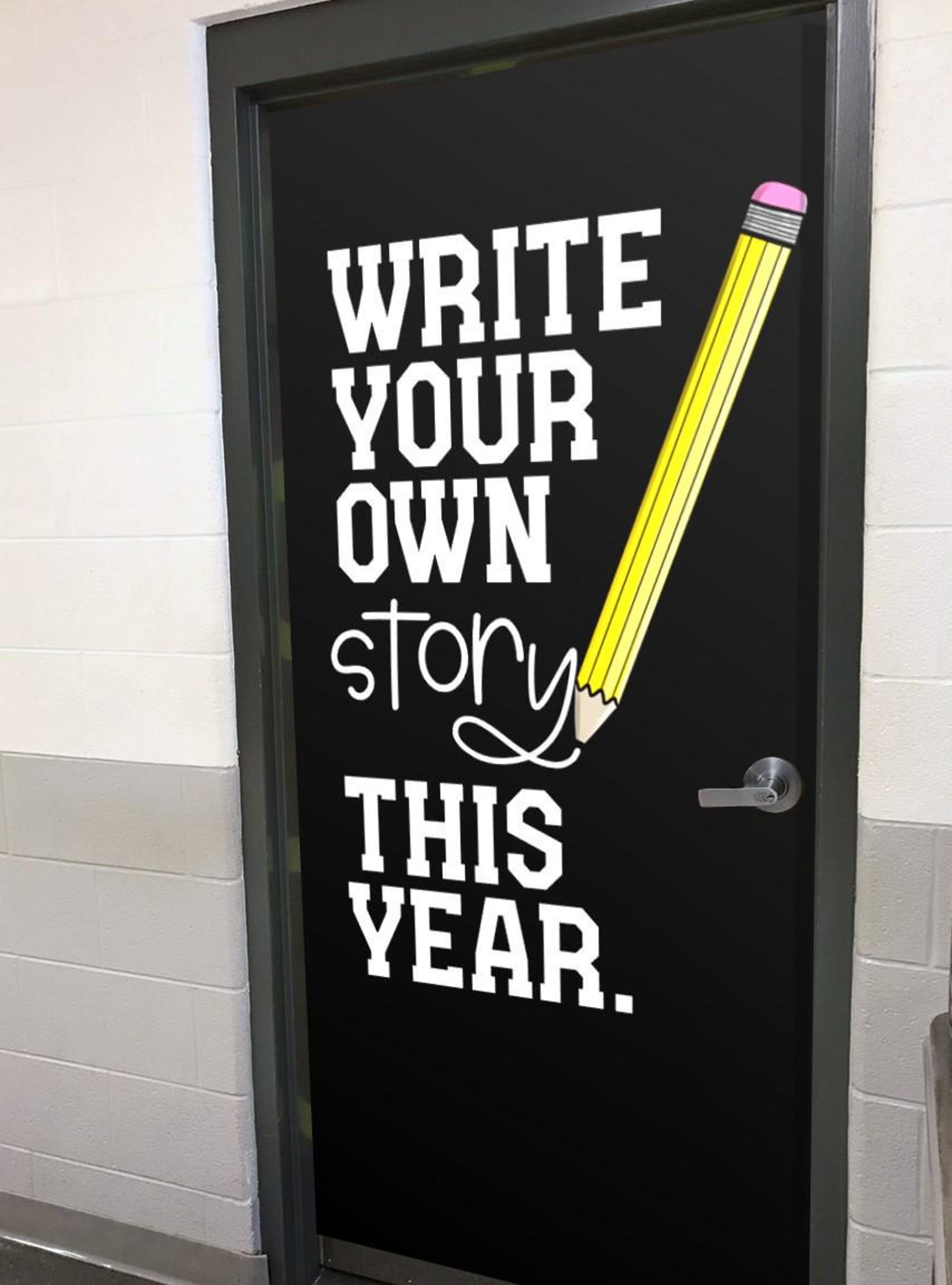 Back to School Door or Bulletin Board Kit With Pencil, Easy DIY Print ...
