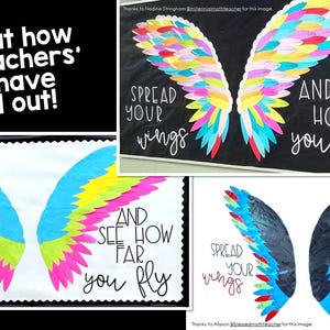 Back to School Bulletin Board Kit With Wings and Feathers Templates for ...