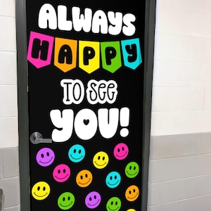 Smiley Face Bulletin Board or Door Kit With Y2K Retro Groovy Letters ...