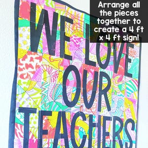 Teacher Appreciation Coloring Pages Project Collaborative Sign for ...