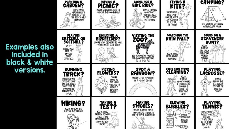 Spring Math Bulletin Board With Everyday Math Examples, Easy DIY Kit ...