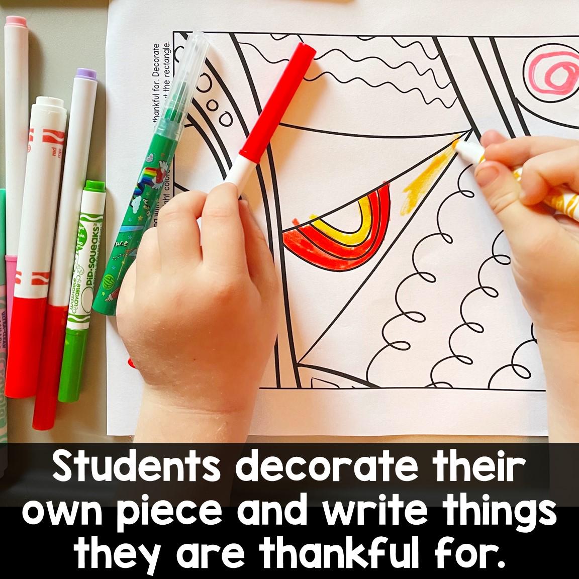 Thanksgiving Collaborative Coloring Banner | We Are Thankful Classroom ...