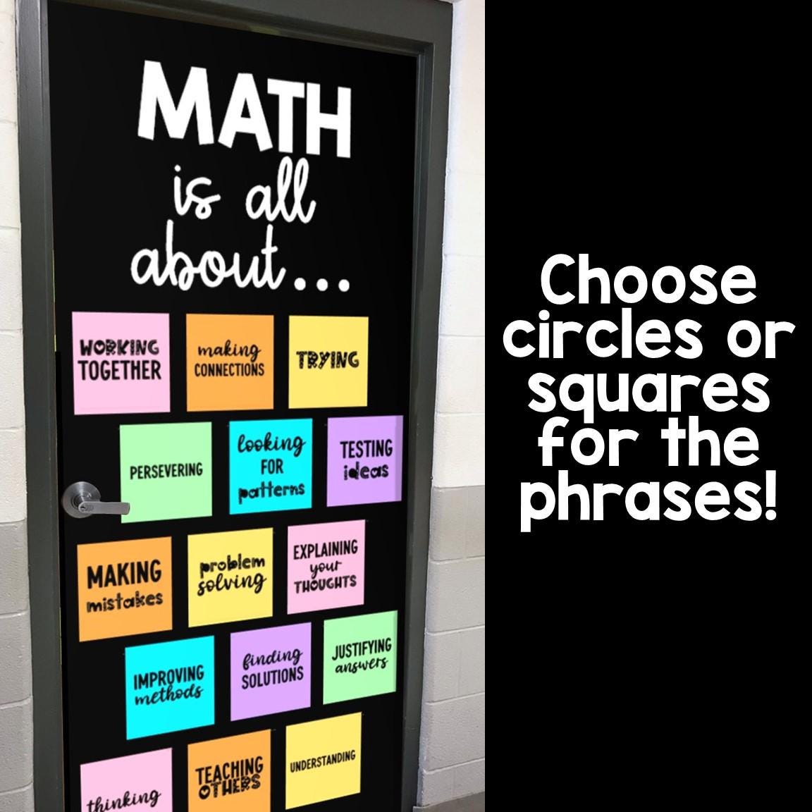 Math Bulletin Board Kit, Easy DIY Print and Cut Pieces, Math is All ...