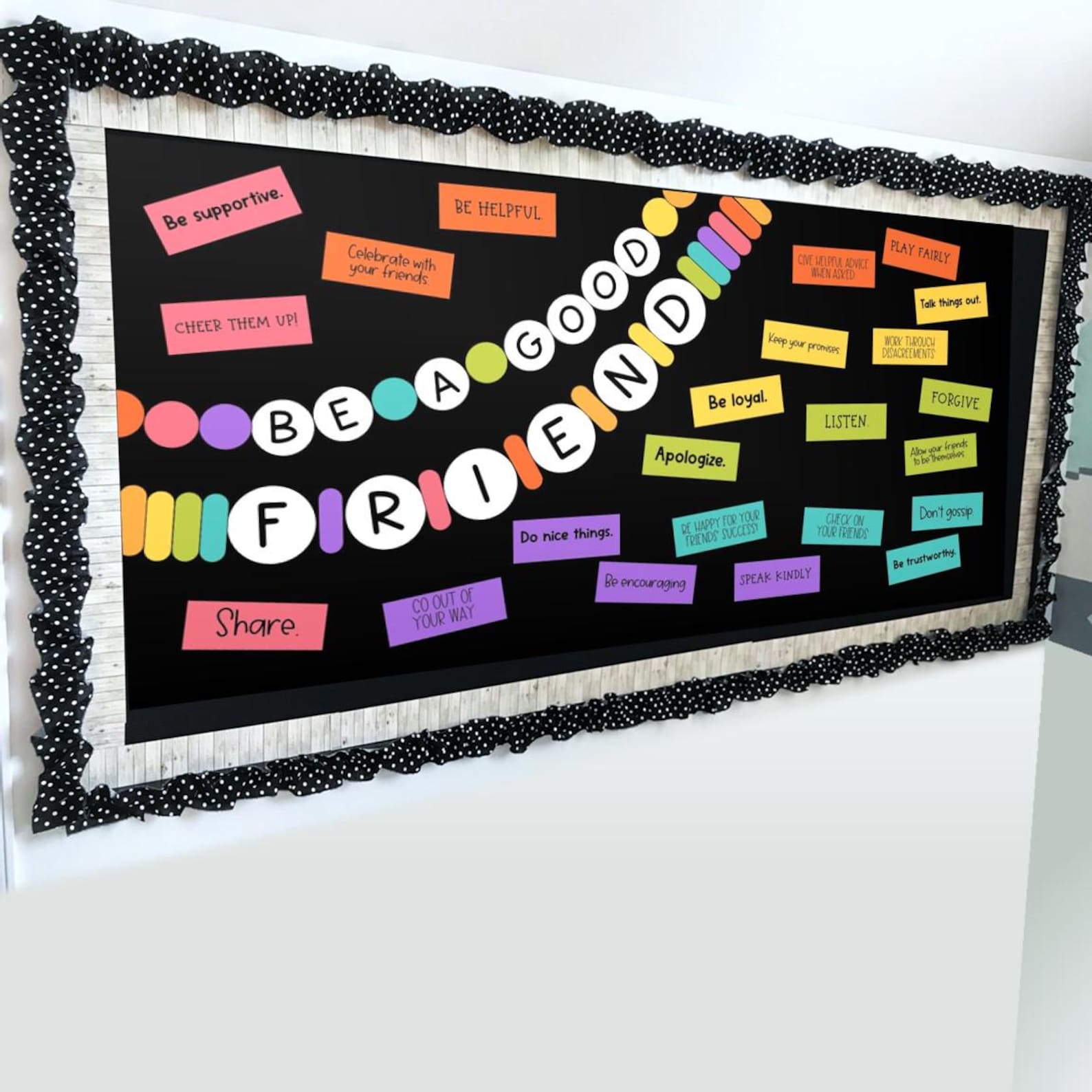 Friendship Bracelet Bulletin Board With Ways to Be a Good Friend ...