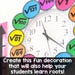 Classroom Clock Labels in Rainbow Colors for Middle or High School Math ...