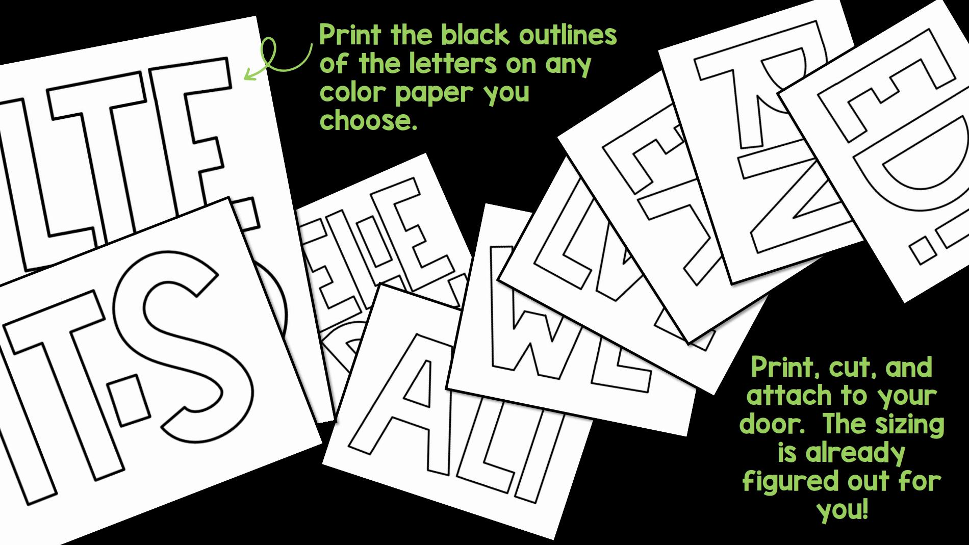 8th Grade Math Classroom Door Design Decoration to Print and Hang for ...