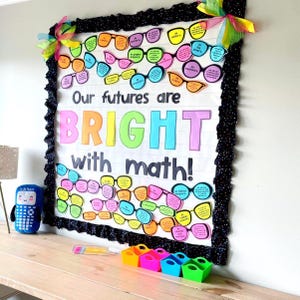 Summer Math Bulletin Board With Sunglasses Math Careers Posters ...