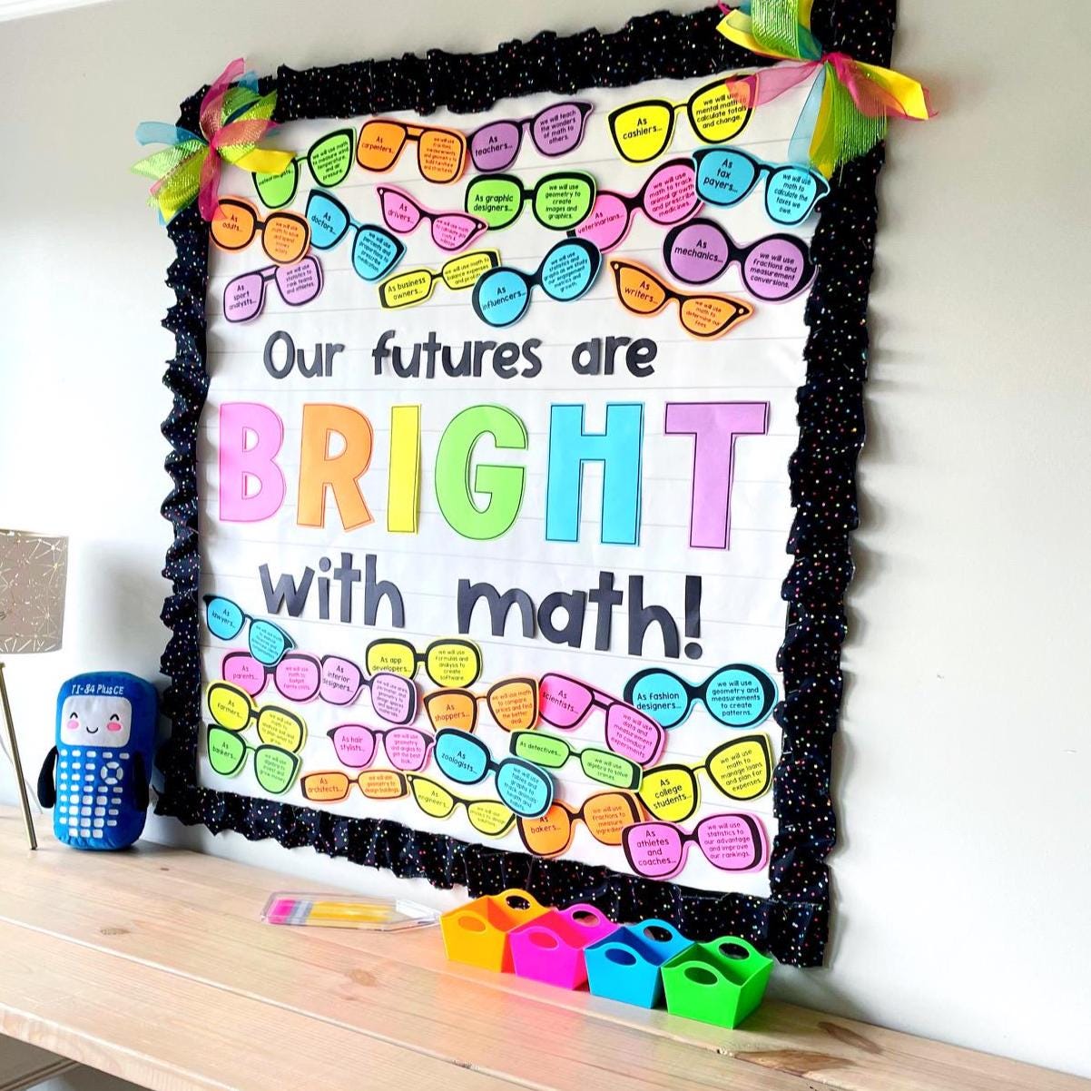 Summer Math Bulletin Board With Sunglasses Math Careers Posters ...