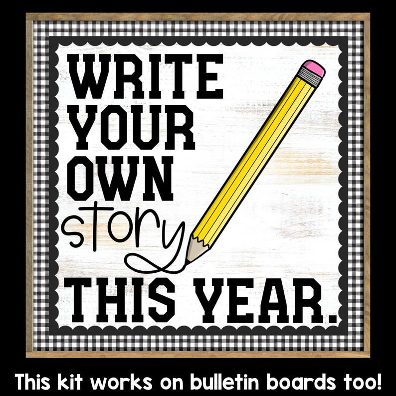 Back to School Bulletin Board Kit With Pencil, Easy DIY Print and Cut ...