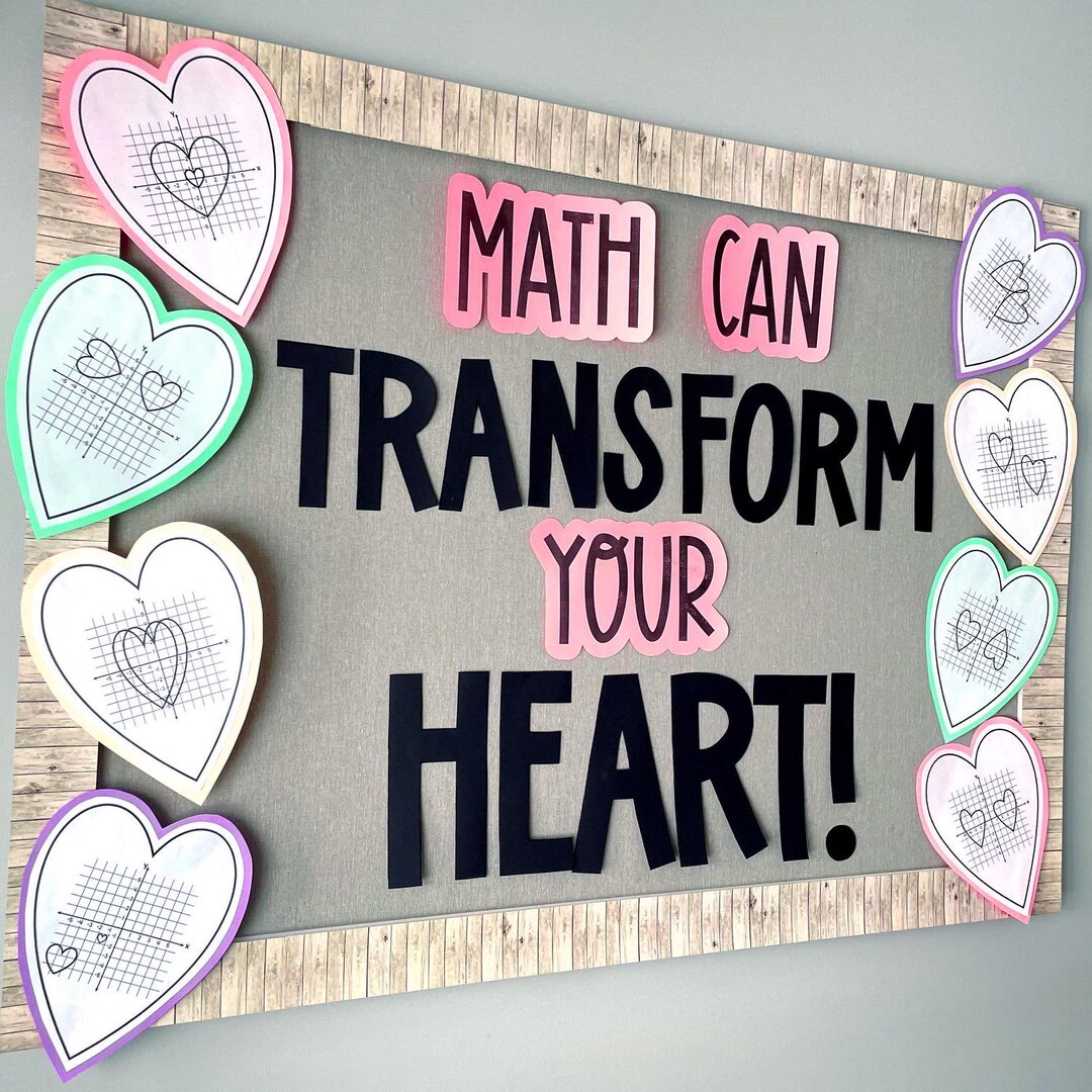 Valentine's Day Bulletin Board Kit Classroom Door Decor for Math ...